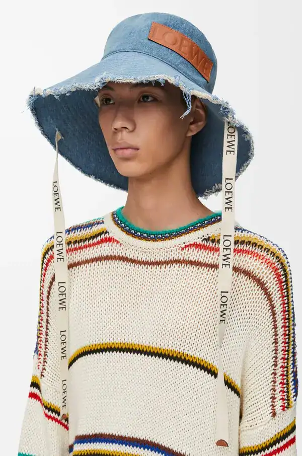 LOEWE ロエベ Fisherman Hat Loewe Fisherman Zip Leather Bucket Hat - Bergdorf Goodman
